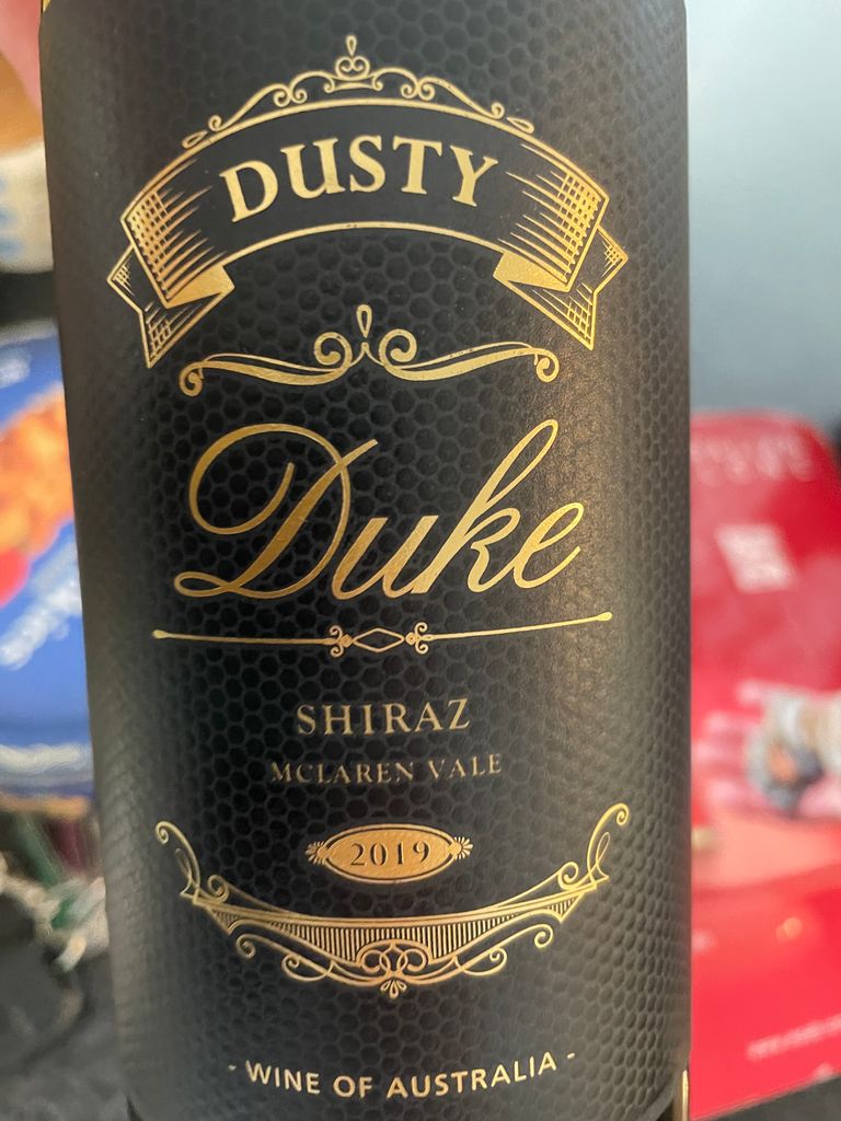 2019 Dusty Duke Shiraz McLaren Vale, Australia, South Australia ...