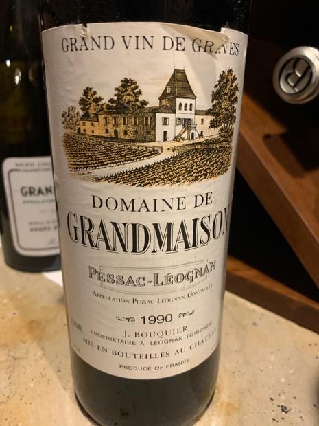 1990 Domaine de Grandmaison, France, Bordeaux, Graves, Pessac-Léognan ...