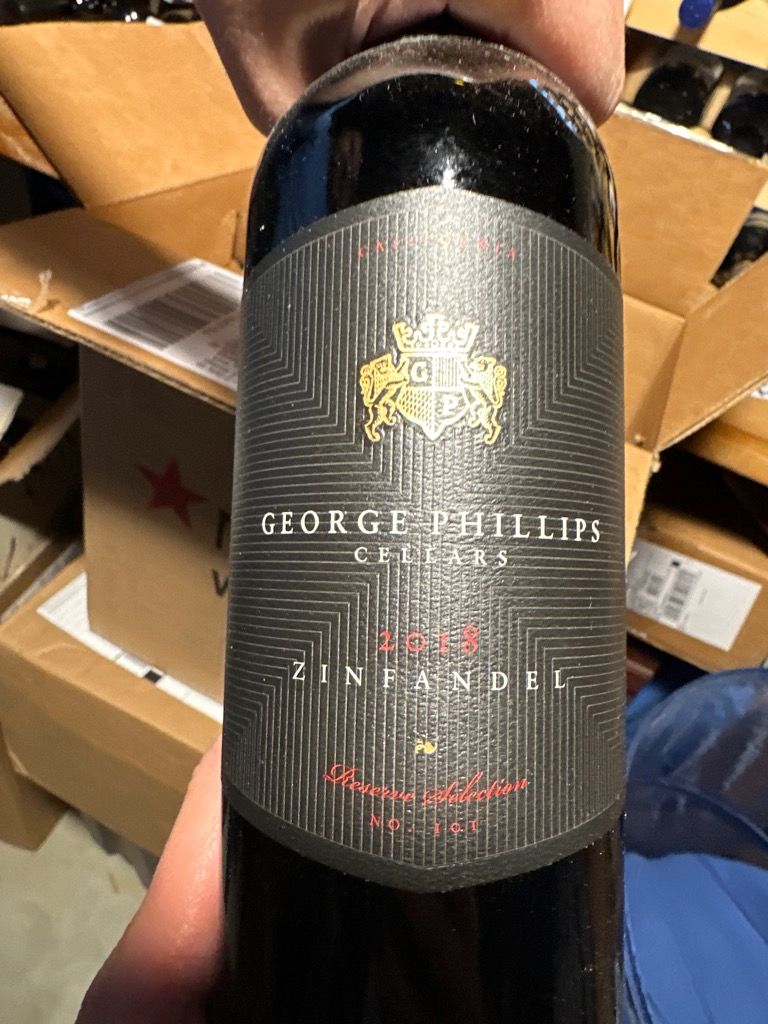 2018 George Phillips Cellars Zinfandel, USA, California, Central Coast ...