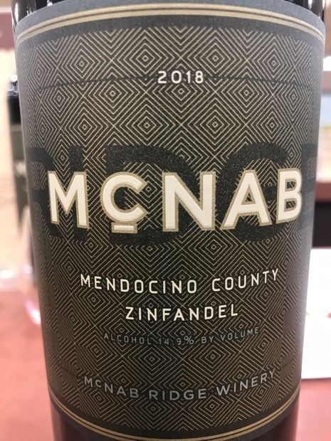 2018 McNab Ridge Zinfandel, USA, California, North Coast, Mendocino ...