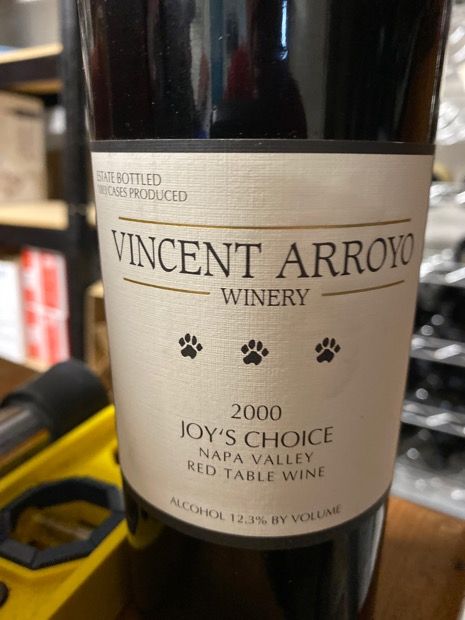 1997 Vincent Arroyo Cabernet Sauvignon Joy's Choice, USA, California ...