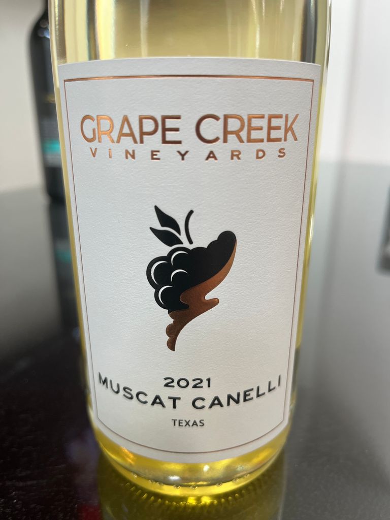 2021 Grape Creek Vineyards Muscat Canelli, USA, Texas, Texas Hill ...