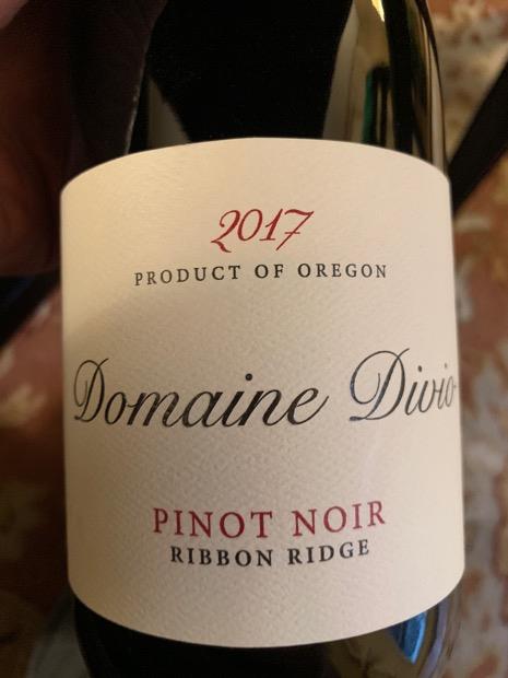 2017 Domaine Divio Pinot Noir Ribbon Ridge, USA, Oregon, Willamette ...