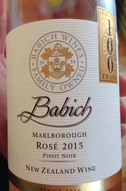 2015 Babich Pinot Noir Rosé, New Zealand, South Island, Marlborough ...