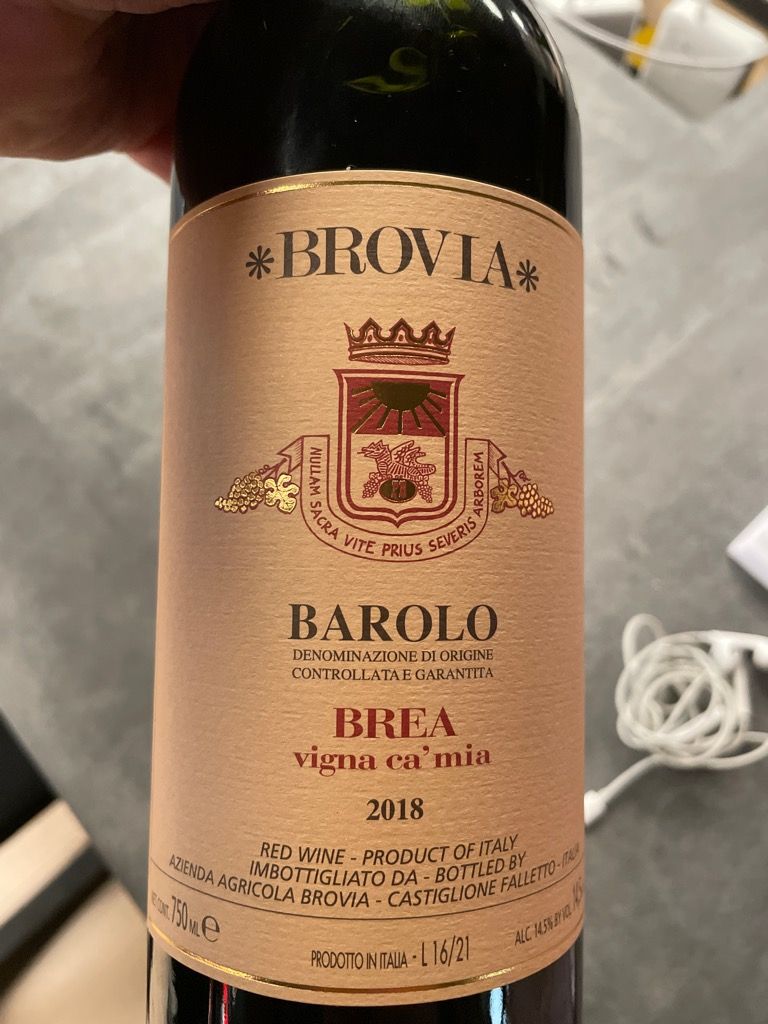2019 Fratelli Brovia Barolo Brea Vigna Ca'mia, Italy, Piedmont, Langhe ...