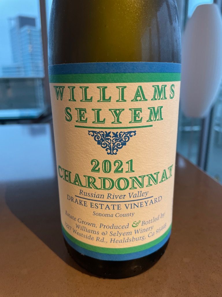 2021 Williams Selyem Chardonnay Drake Estate Vineyard, USA, California ...