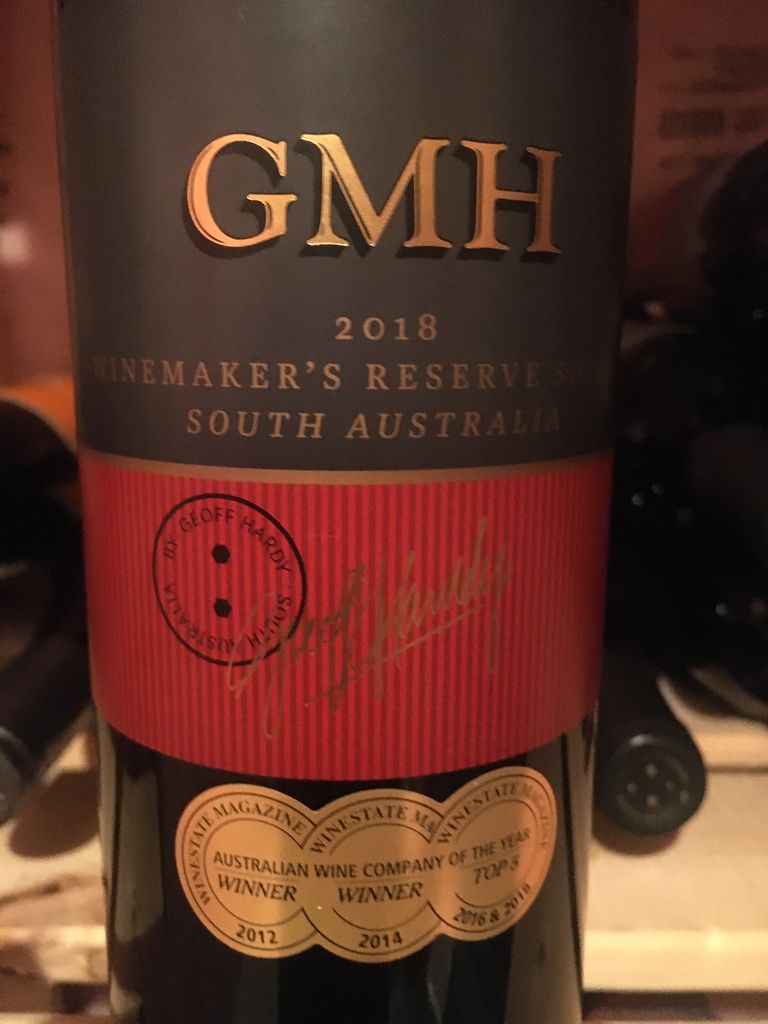 2018 Geoff Hardy Shiraz GMH, Australia, South Australia - CellarTracker