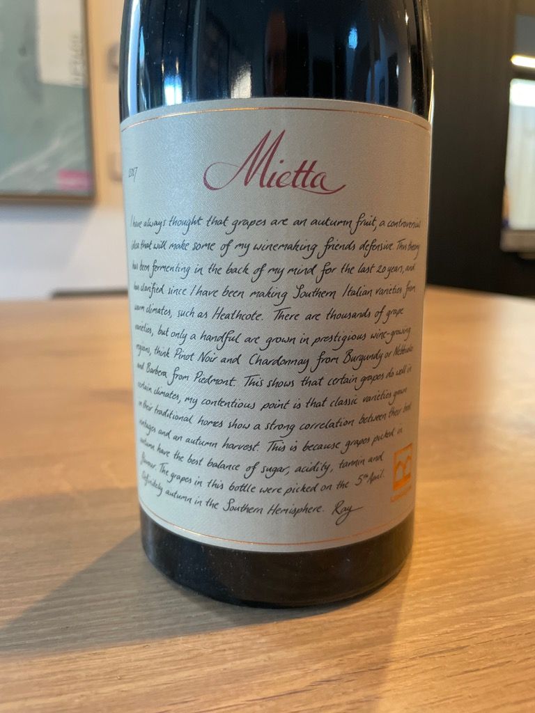 2017 Lethbridge Wines Pinot Noir Mietta, Australia, Victoria, Port ...