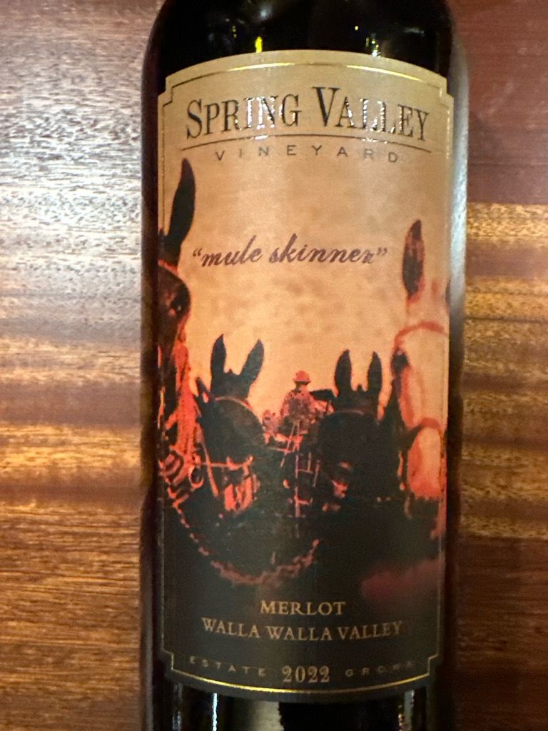 2022 Spring Valley Vineyard Merlot Mule Skinner, USA, Washington ...