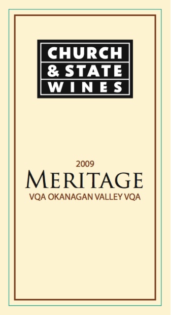 2009 Church & State Wines Meritage, Canada, British Columbia, Okanagan ...