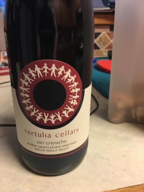 2017 Tertulia Cellars Grenache Riviere Galets Estate Vineyard, USA ...