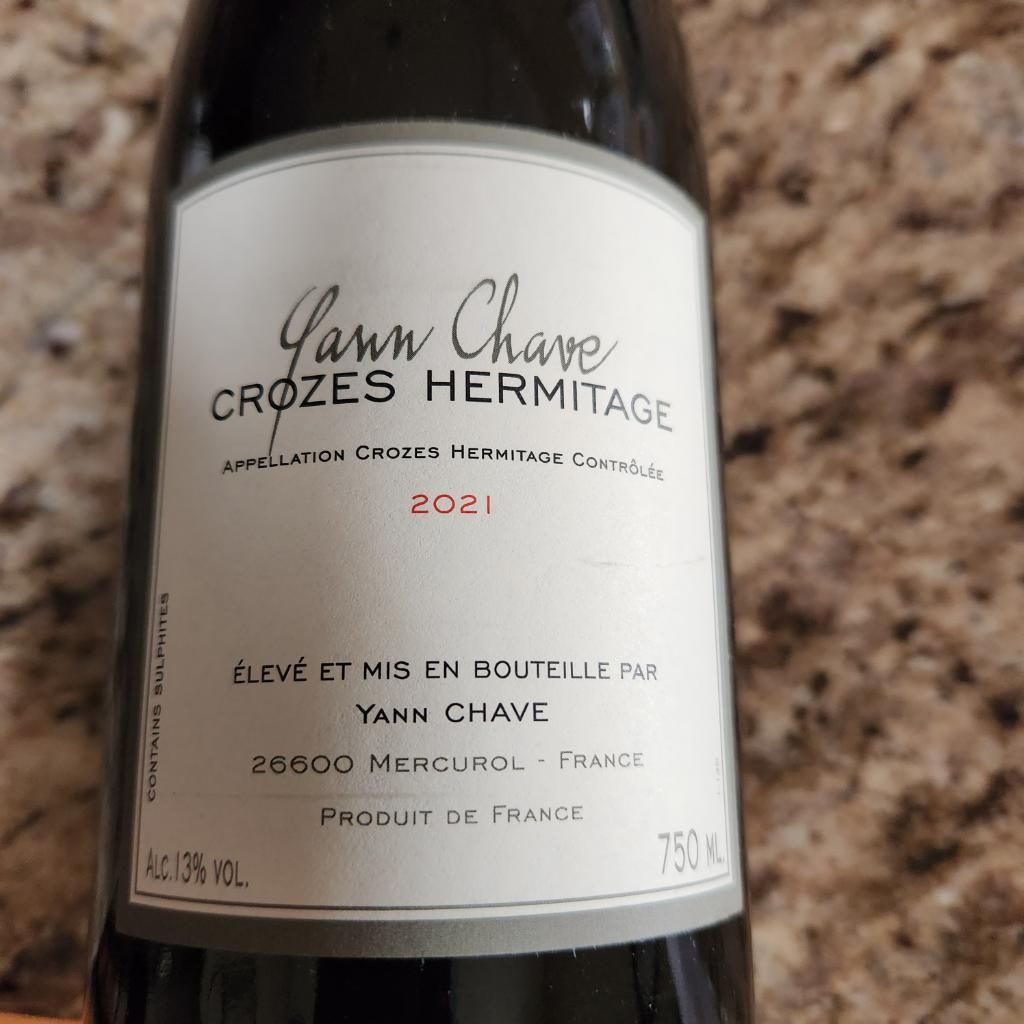 2021 Yann Chave Crozes-Hermitage, France, Rhône, Northern Rhône, Crozes ...