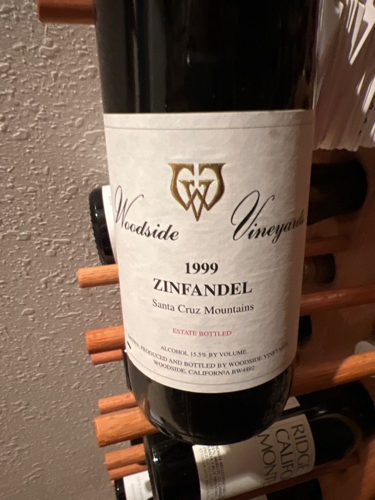 1999 Woodside Vineyards Zinfandel Estate, USA, California, Santa Cruz ...