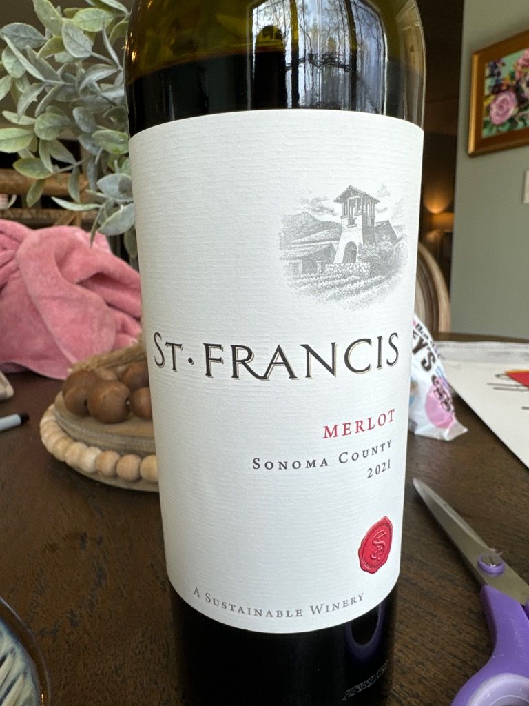 2021 St. Francis Merlot, USA, California, Sonoma County - CellarTracker