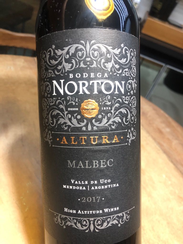 2017 Bodega Norton Malbec Altura, Argentina, Mendoza, Valle de Uco - CellarTracker