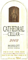 2002 KWV Merlot Cathedral Cellar, South Africa, Coastal Region ...