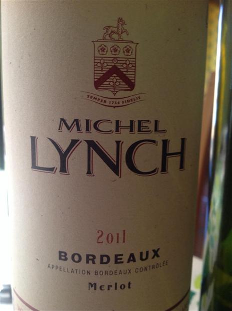 2011 Michel Lynch Merlot Bordeaux, France, Bordeaux - CellarTracker
