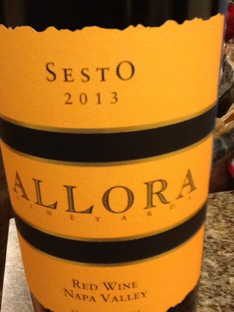 2013 Allora Vineyards Sesto, USA, California, Napa Valley, St. Helena ...