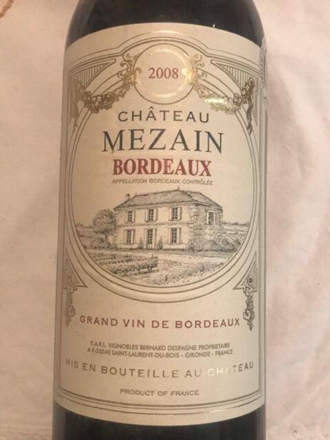 2007 Château Mezain Bordeaux Blanc, France, Bordeaux - CellarTracker