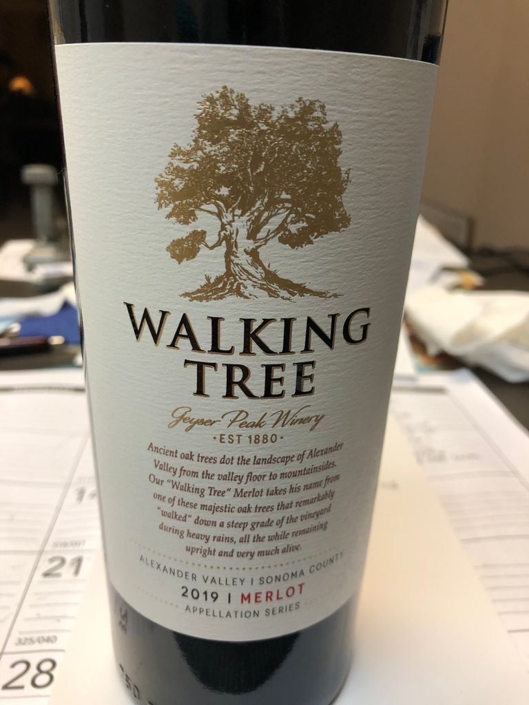2019 Geyser Peak Merlot Walking Tree, USA, California, Sonoma County ...