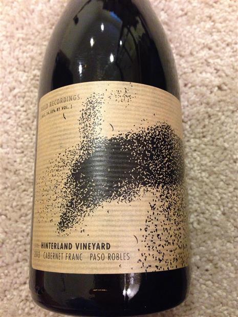 2013 Field Recordings Wine Cabernet Franc Hinterland Vineyard, USA ...