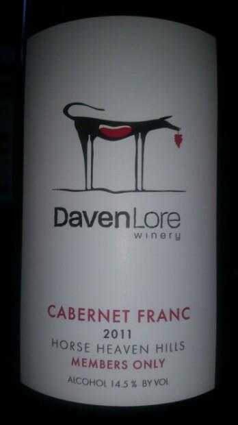 2002 Daven Lore Winery Cabernet Franc Members, USA, Washington ...