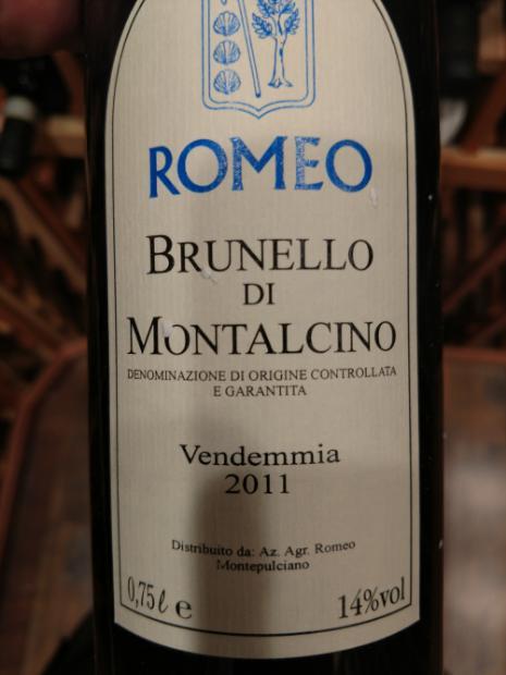 2011 Massimo Romeo Vino Nobile di Montepulciano, Italy, Tuscany ...