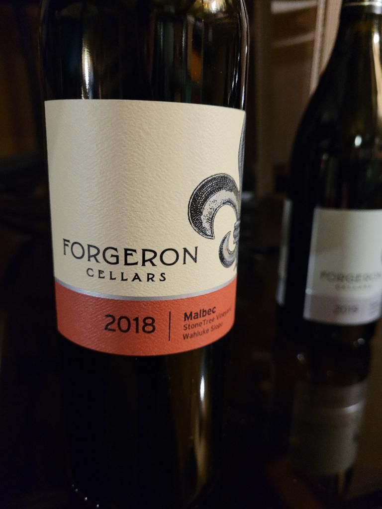 2018 Forgeron Cellars Malbec Stonetree Vineyard, USA, Washington ...