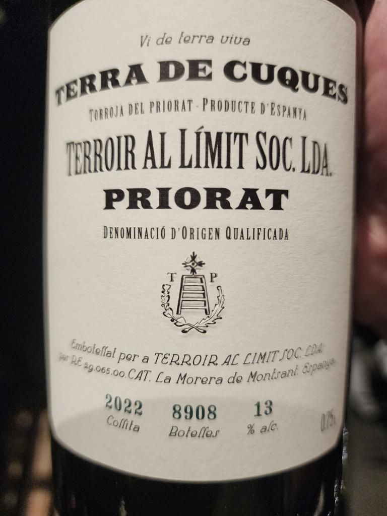 2023 Terroir Al Limit Soc. Lda. Priorat Terra de Cuques, Spain ...