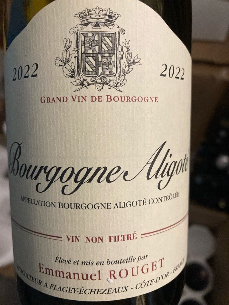 2023 Emmanuel Rouget Bourgogne-Aligoté, France, Burgundy, Bourgogne ...