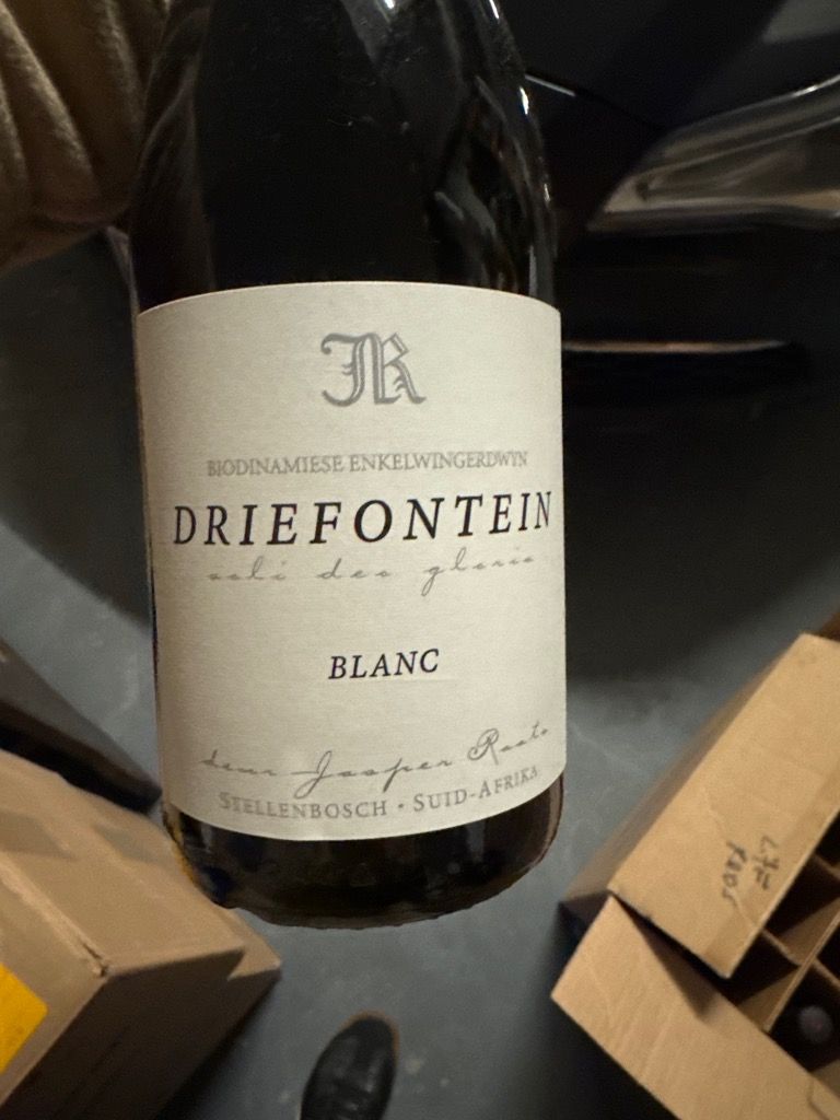 2019 Jasper Raats Wines Driefontein Blanc, South Africa, Coastal Region ...