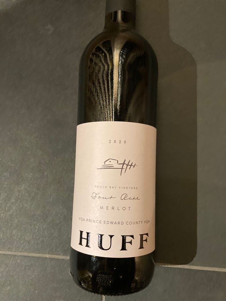 2020 Huff Estates Merlot Four Acre South Bay Vineyards, Canada, Ontario ...