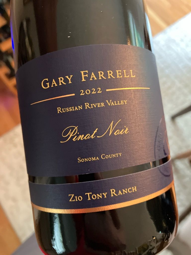 2022 Gary Farrell Pinot Noir Zio Tony Ranch, USA, California, Sonoma ...