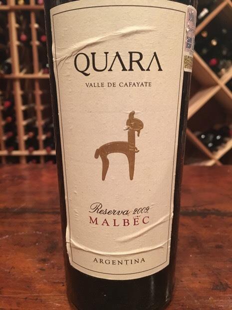 2009 Quara Malbec Reserva, Argentina, Valles Calchaquíes, Salta ...