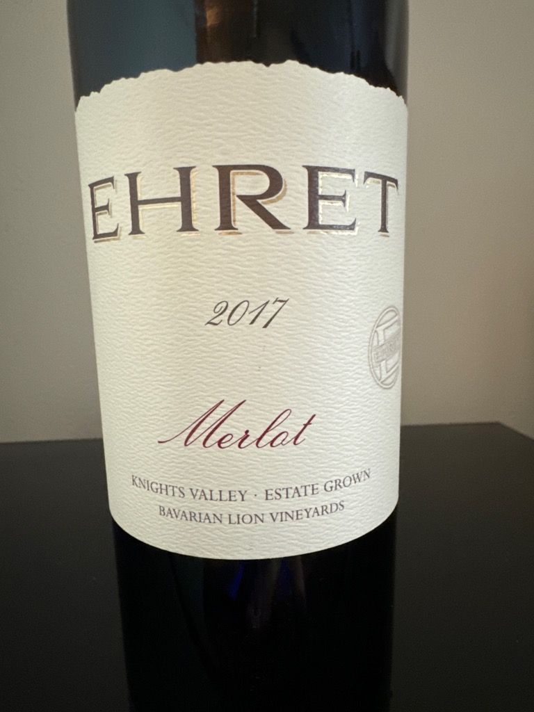 2017 Ehret Family Winery Merlot, USA, California, Sonoma County ...