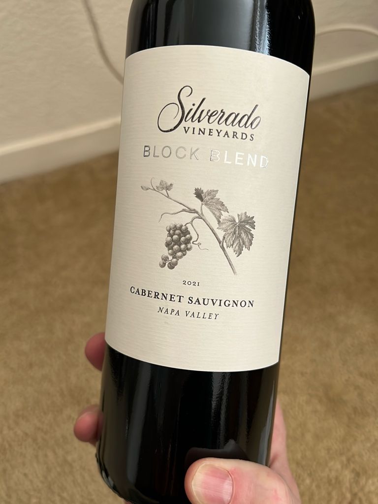 2021 Silverado Vineyards Cabernet Sauvignon Block Blend SV:A-T MG:M-T ...