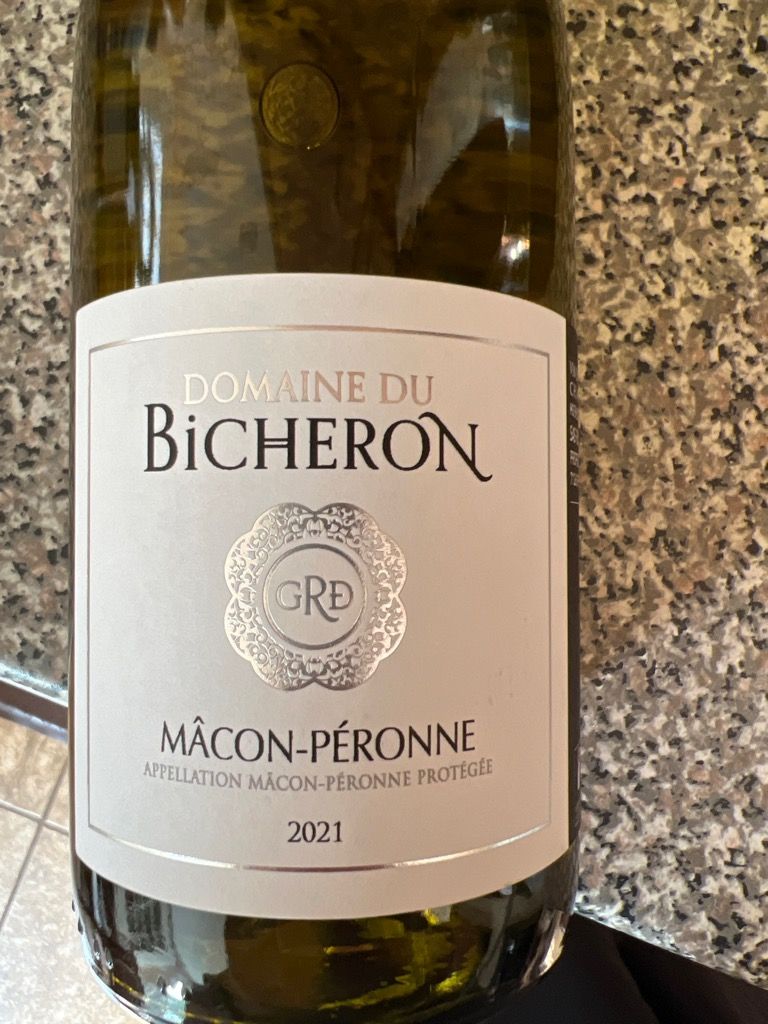 2021 Domaine du Bicheron Mâcon-Péronne, France, Burgundy, Mâconnais ...