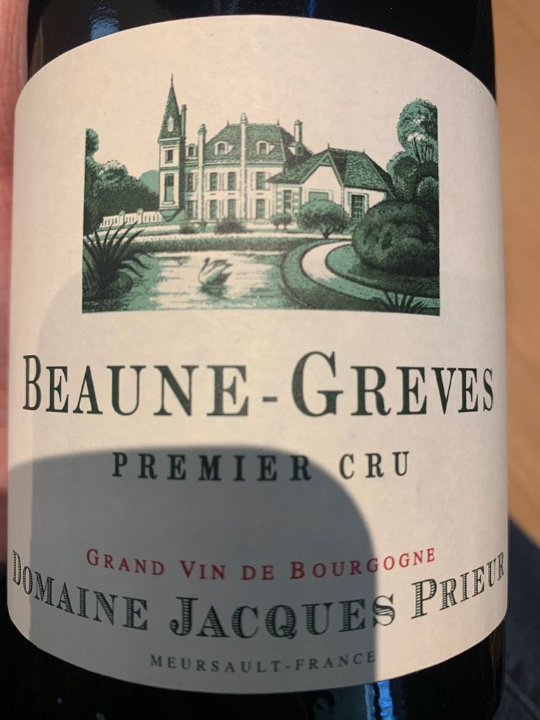 2014 Domaine Jacques Prieur Beaune 1er Cru Grèves, France, Burgundy ...