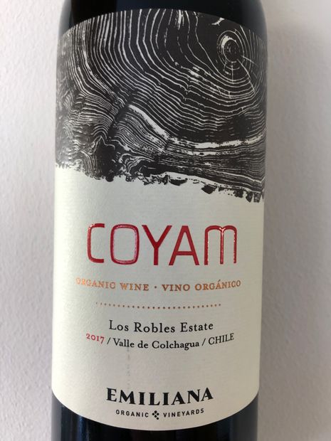 2017 Emiliana Coyam Los Robles, Chile, Rapel Valley, Colchagua Valley ...
