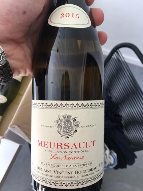 2015 Vincent Bouzereau Meursault Les Narvaux, France, Burgundy, Côte de ...