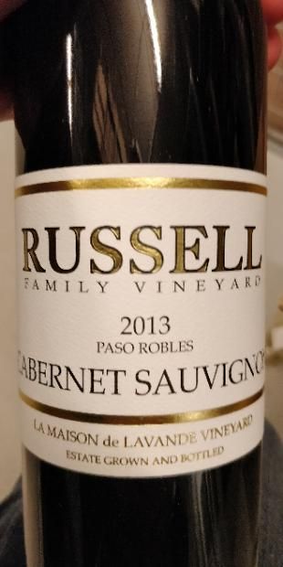 2017 Russell Family Vineyards Cabernet Sauvignon La Maison de Lavande ...