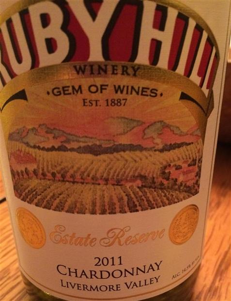 2011 Ruby Hill Winery Chardonnay Reserve, USA, California, San ...