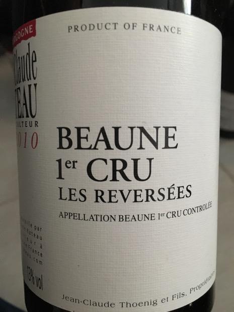2010 Jean-Claude Rateau Beaune 1er Cru Les Reversées, France, Burgundy ...