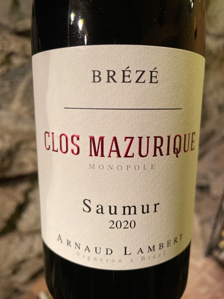 2020 Arnaud Lambert Saumur Brézé Clos Mazurique, France, Loire Valley ...