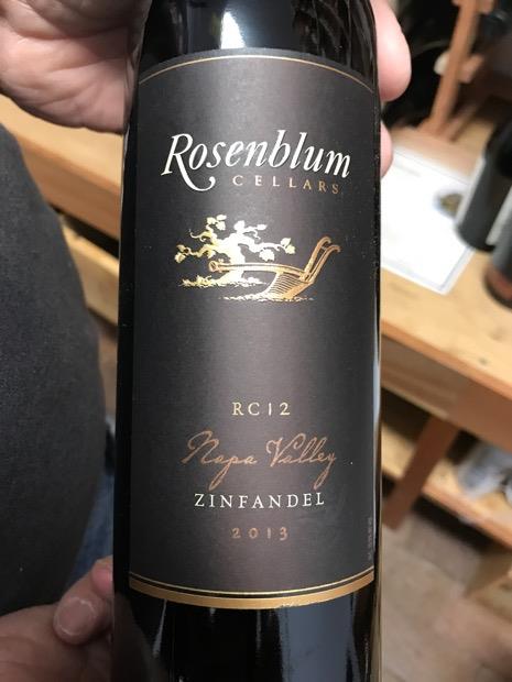 2013 Rosenblum Cellars Zinfandel RC12, USA, California, Napa Valley ...
