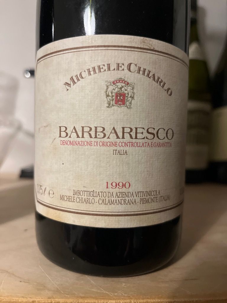 1990 Michele Chiarlo Barbaresco Reyna, Italy, Piedmont, Langhe ...