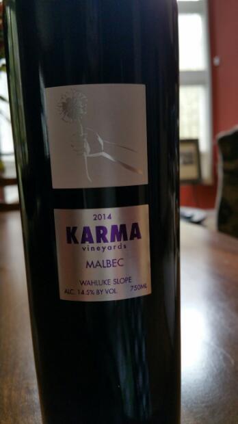 2014 Karma Vineyards Malbec, USA, Washington, Columbia Valley ...