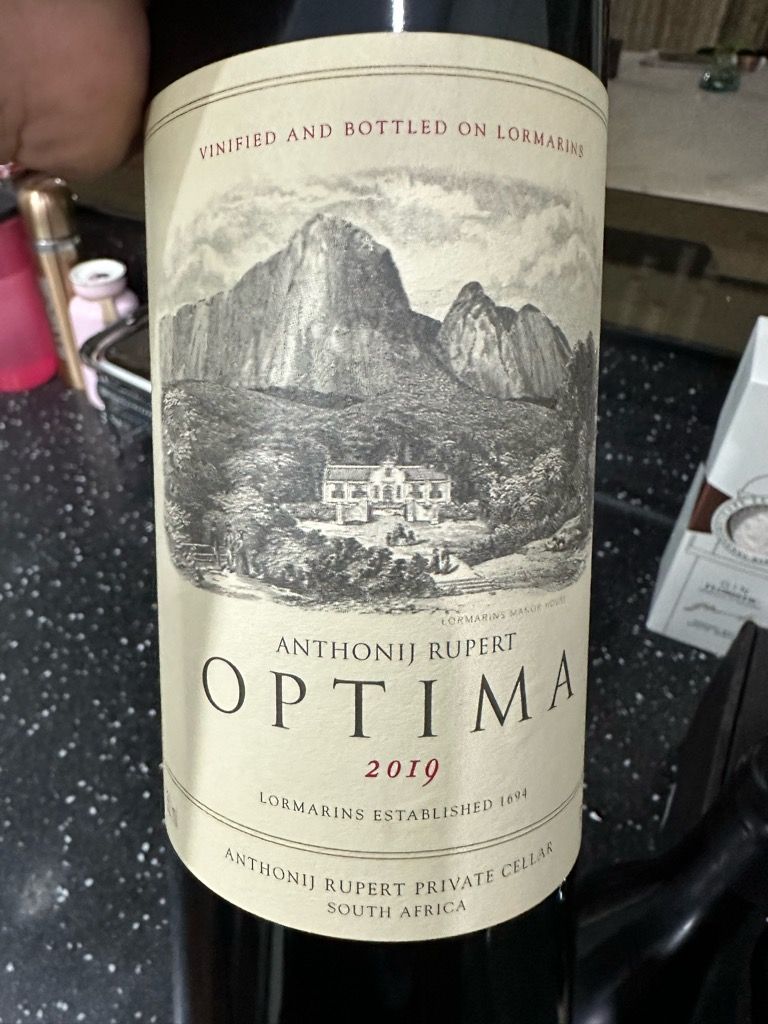 2019 Anthonij Rupert Optima, South Africa, Coastal Region, Franschhoek ...