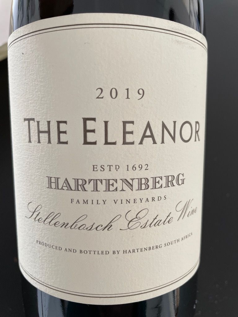 2019 Hartenberg Chardonnay The Eleanor, South Africa, Coastal Region ...