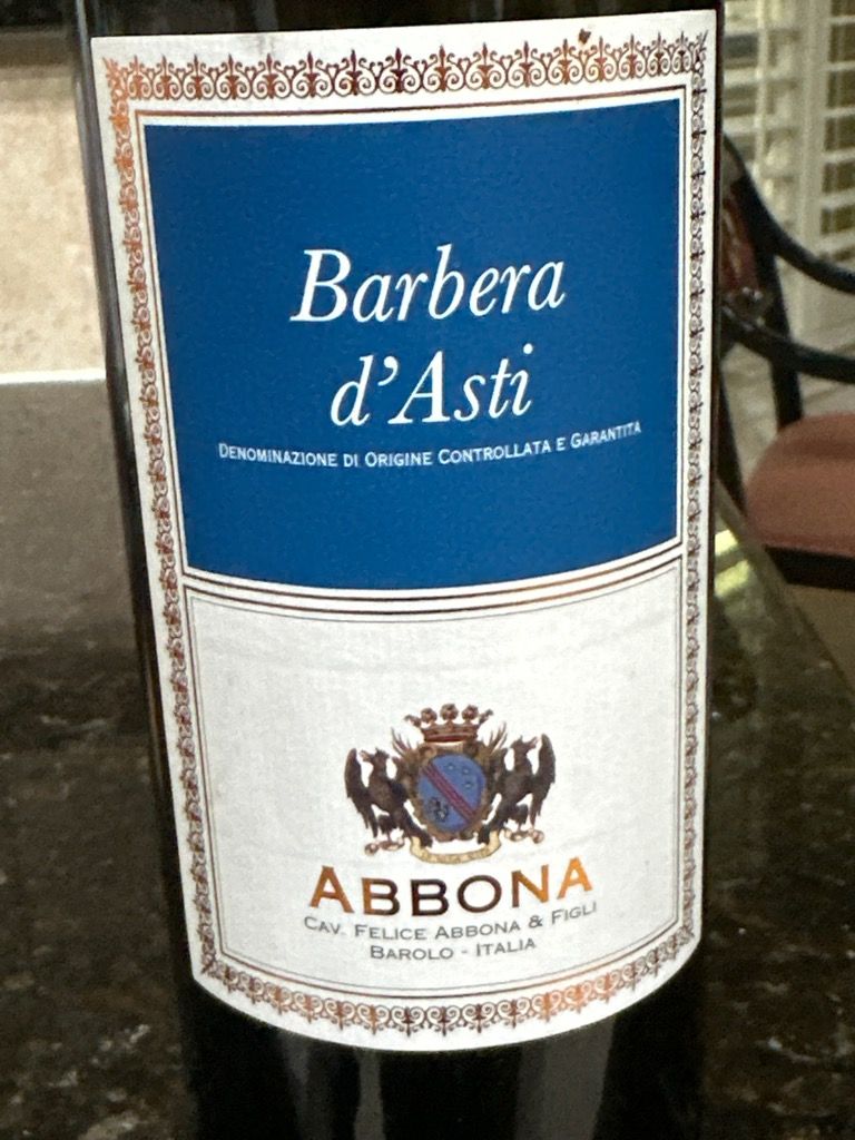 2022 Cav. Felice Abbona & Figli Barbera d'Asti, Italy, Piedmont, Asti ...